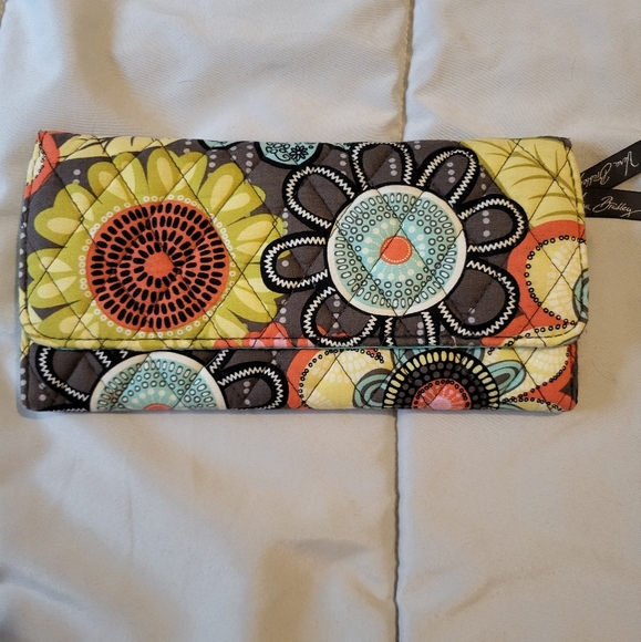 Vera Bradley | Bags | Vera Bradley Trifold Wallet In Flower Shower | Poshmark